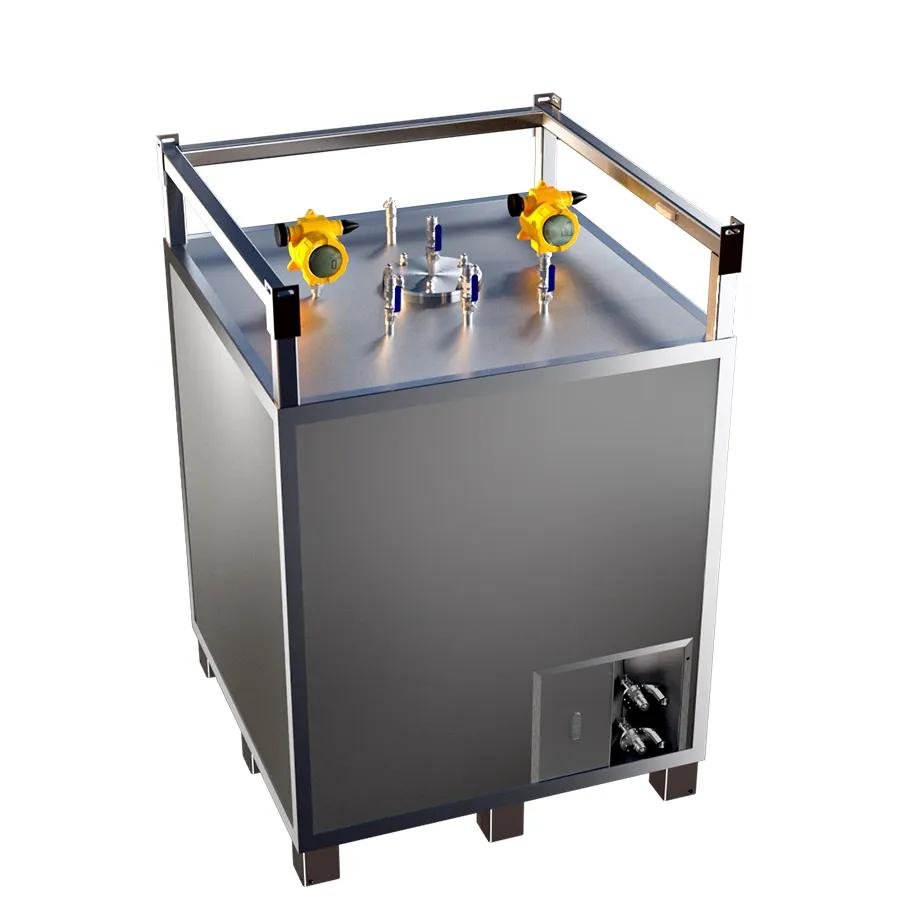 Customized 1000L Insulated Stainless Steel Square IBC Tote Tank Container