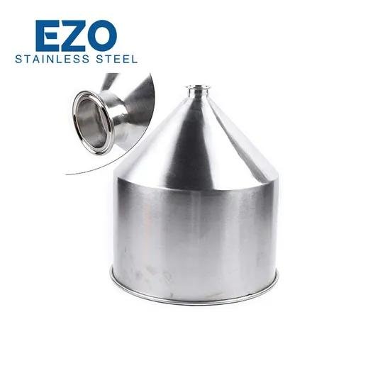 Stainless Steel Sanitary Tri Clamp Fill Conical Hopper for Material Filling