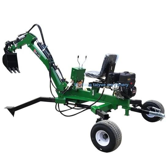 Self Power Gasoline or Diesel Engine ATV Backhoe Excavator- Backhoe ...