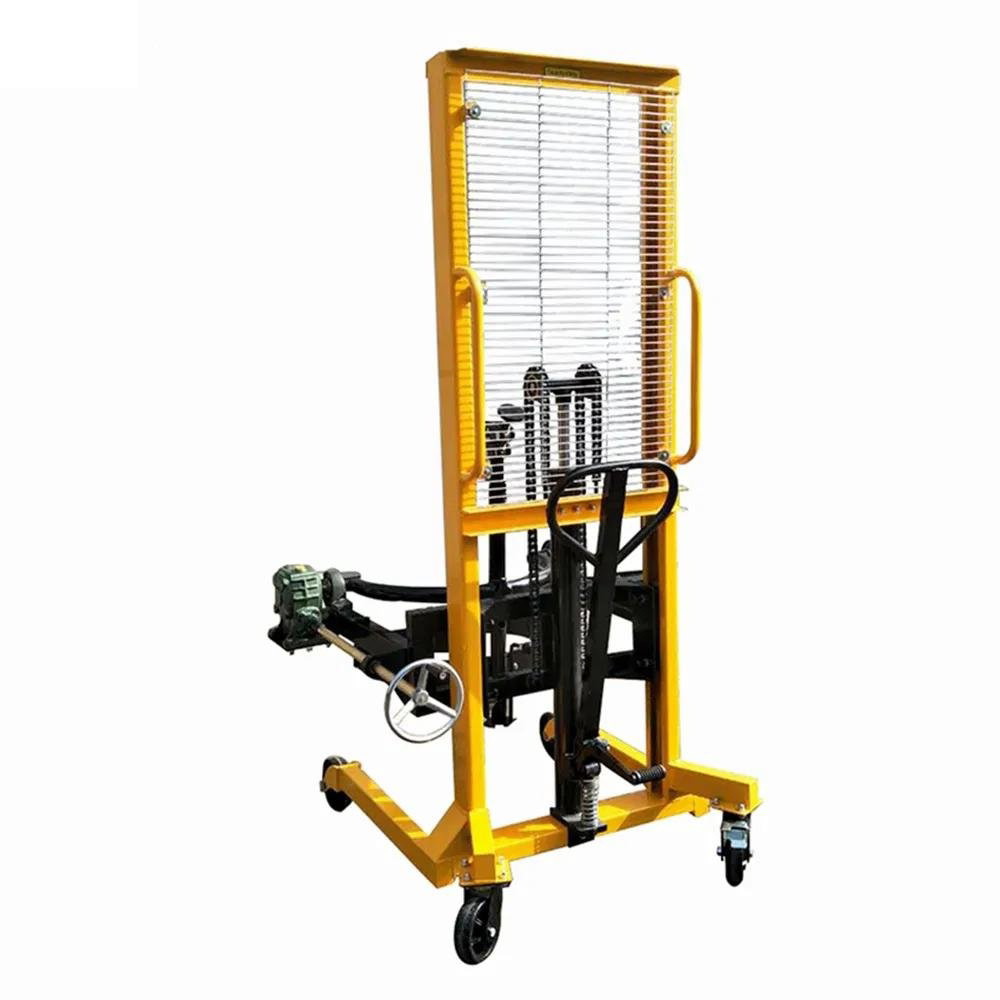 450kg Weighing Portable Hydraulic Drum Rotator Hand Manual Drum Stacker ...