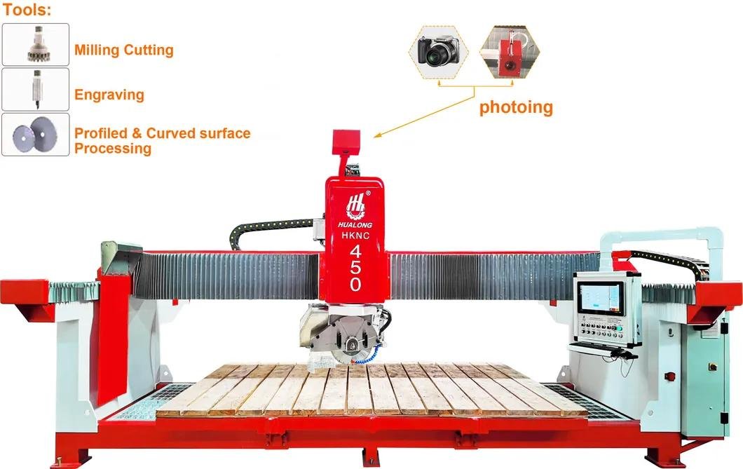 5 Axis CNC Stone Automatic Cutting Machine for Stone Slab Processing ...