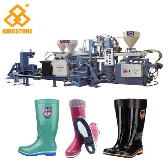 Automatic Rotary Two Colours PVC Rain Shoes Injection Moulding Machine