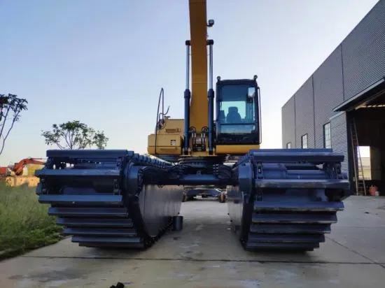 Low Bed Cat320 Swamp Buggy Marsh Buggies Floating Excavator Pontoon ...