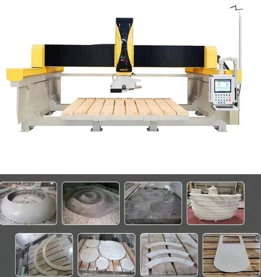 Monoblock 5 Axis CNC Bridge Saw for Marble Granite Quartz Dekton ...