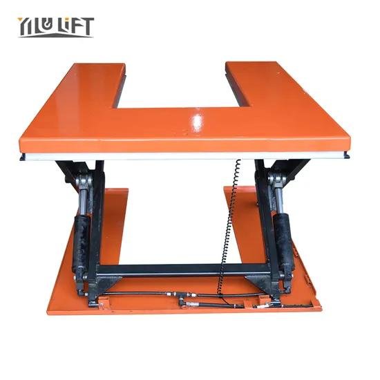 U Shape E Shape 500kg 1000kg Electric Hydraulic Scissor Lift Table