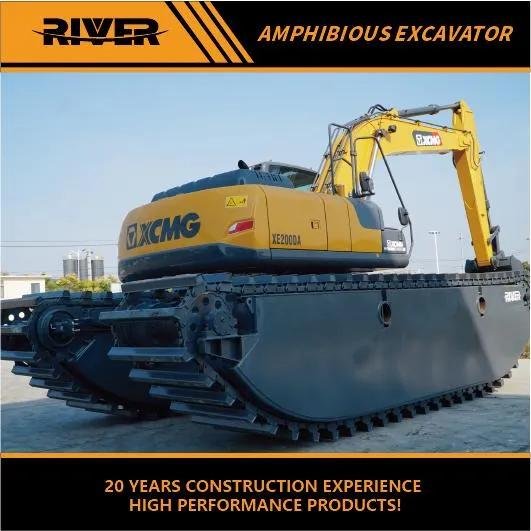 Amphibious UTV ATV Excavator Pontoon Undercarriage Dredger Amphibious ...