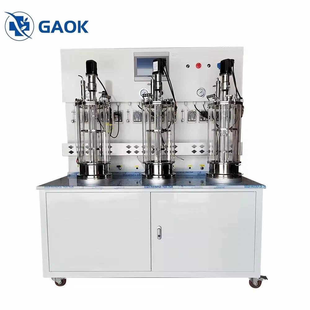 Benchtop Laboratory Small Glass Microbial Culture Bioreactor Fermenter ...